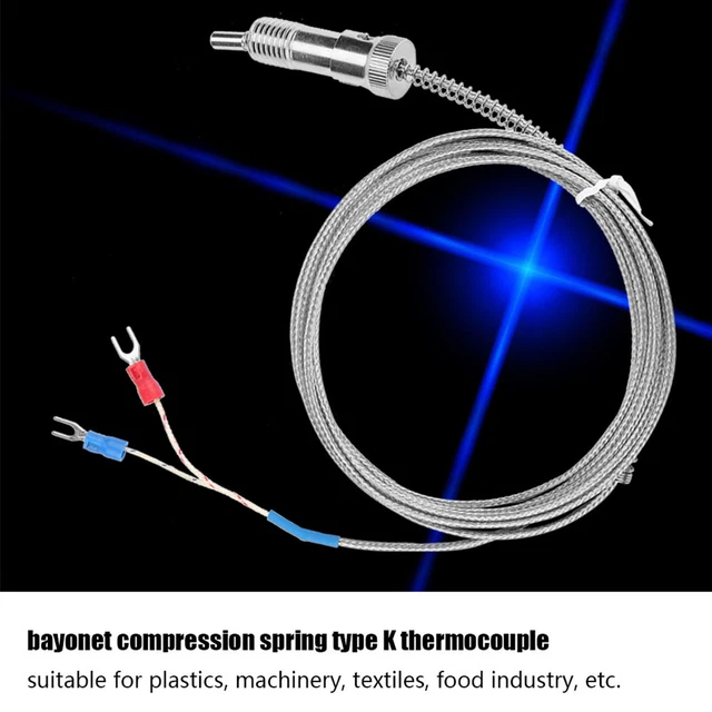 COMPRESSION SPRING TYPE K Thermocouple Temperature Sensor Wire 0-400 ...