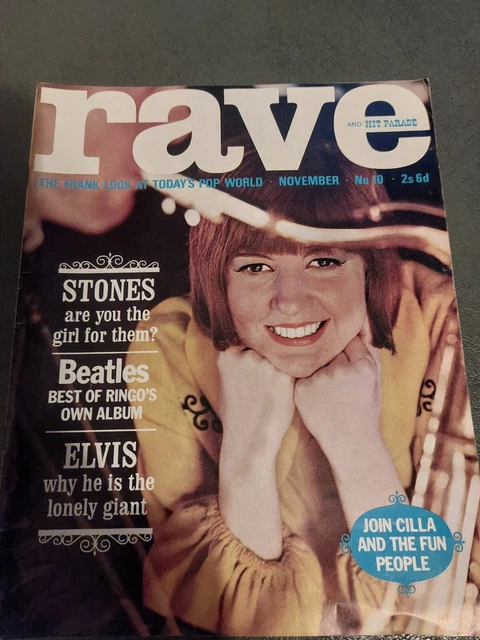 RARE RAVE MAGAZINE NOVEMBER 1964 Cilla Elvis Beatles Stones Marianne ...