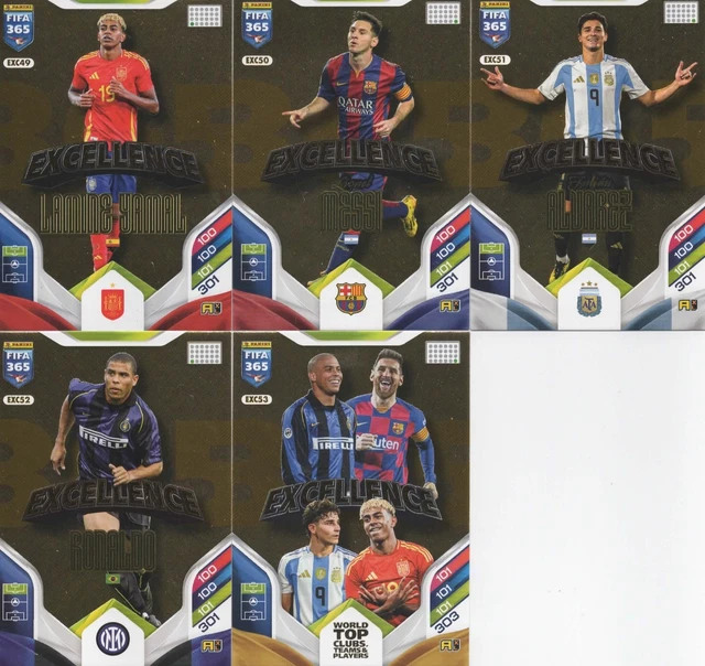 PANINI FIFA 365 Adrenalyn XL 2026 All 58 Excellence Cards EXC 1 - EXC ...