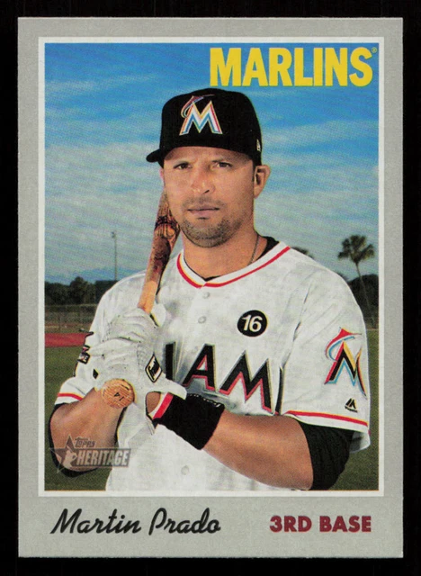 CARTE DE BASEBALL 2019 Topps Heritage Martin Prado #86 Miami Marlins ...