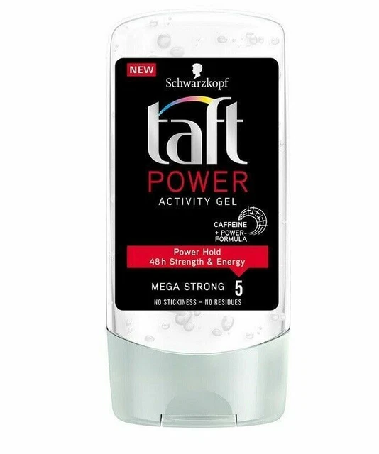 SCHWARZKOPF TAFT MEN Power Activity Gel Level Mega Strong 5 150 ml EUR ...