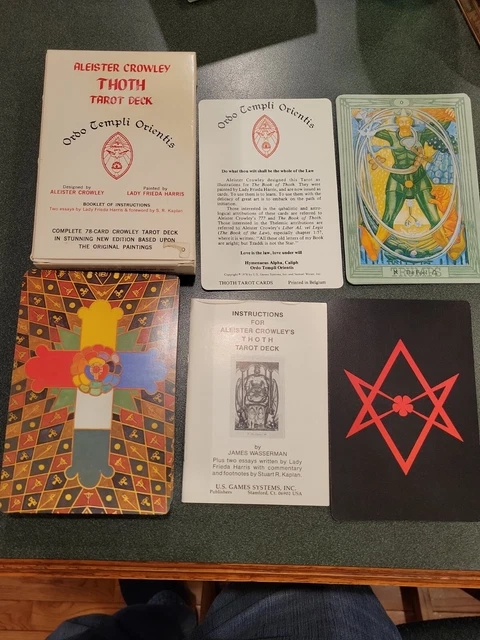 RARE ALEISTER CROWLEY THOTH Tarot Deck, 1987 Edition, Vintage Occult ... RARE ALEISTER CROWLEY THOTH Tarot Deck, 1987 Edition, Vintage Occult ...