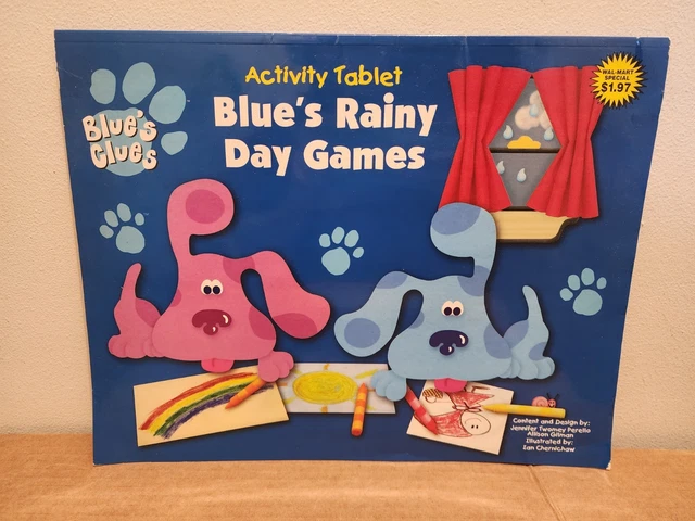 NEW 1998 BLUE'S Clues Rainy Day Games Activity Tablet Vintage Coloring ...