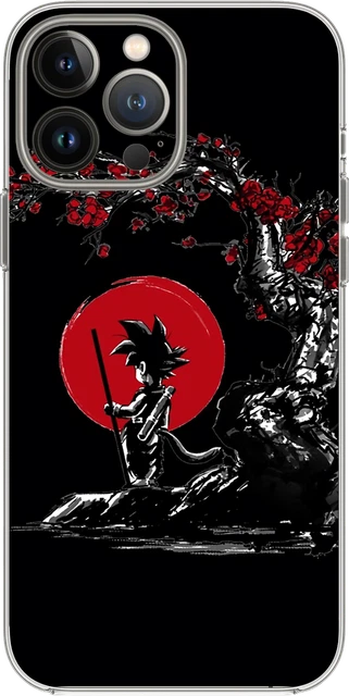 KID GOKU DRAGON Ball Red Sun Anime Case Cover Silicone / Shockproof ...