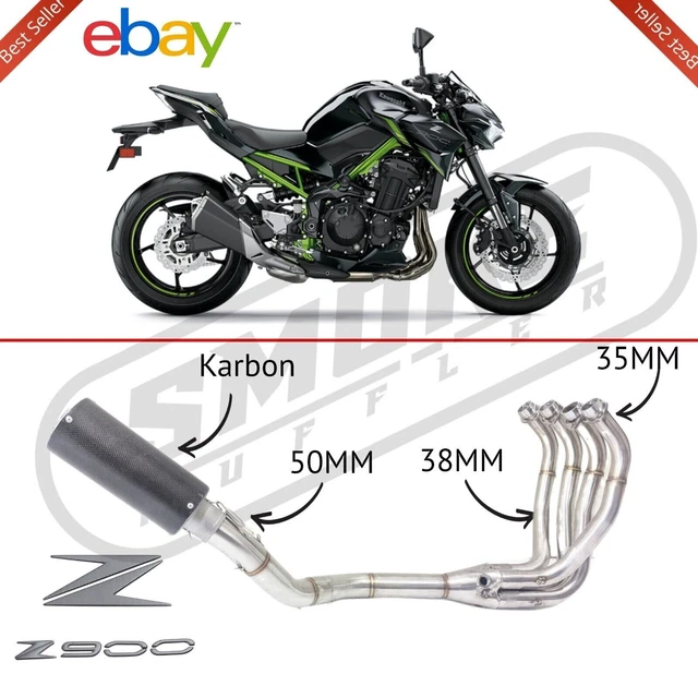 2017-2021 KAWASAKI Z900 Custom Exhaust Full System Carbon Muffler £323. ...