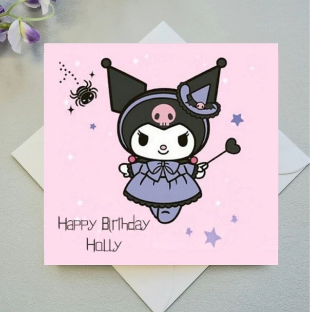 PERSONALISED KUROMI BIRTHDAY Card -Cute Birthday Kawaii Kuromi Cards ...