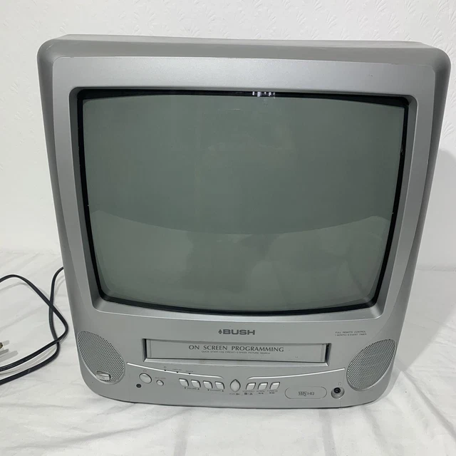BUSH BTV18SIL/VA 14& Inch CRT TV VCR VHS Video Combi Retro Gaming Television CRT £94.99 ...