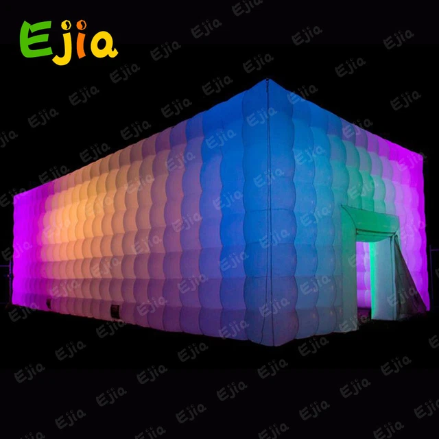 GIANT 8X8X4M INFLATABLE NightClub Inflatable Cube Tent With LEDs For ...