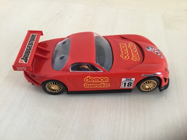 SCALEXTRIC C2209 TVR Speed 12 Red Demon Tweeks #18 Lights Used New rear ...