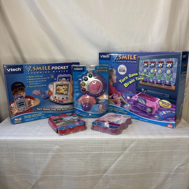 VTECH BUNDLE V. Smile TV Learning System & V. Smile Pocket ALL BRAND ...