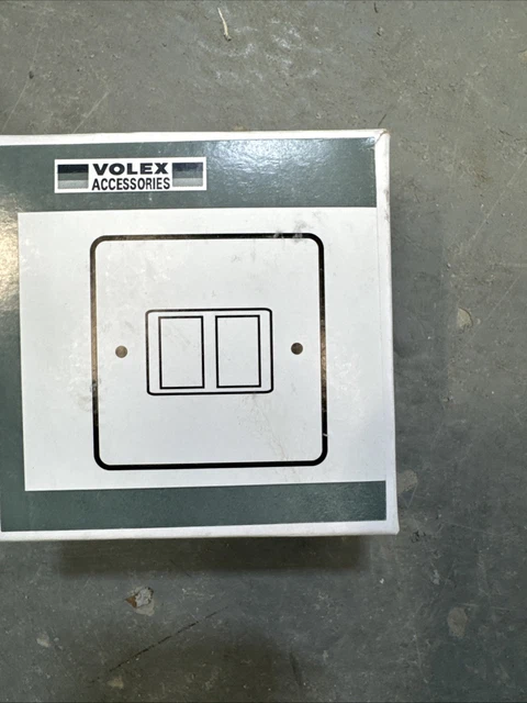 X4 - VOLEX ACCESSORIES - 2 Gang 2 Way 10AX Light Switch, Black Nickel £ ...
