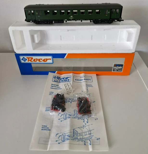 ROCO 44550 PERSONENWAGEN Schnellzugwagen 2. Klasse der DB ,Spur H0 mit ...