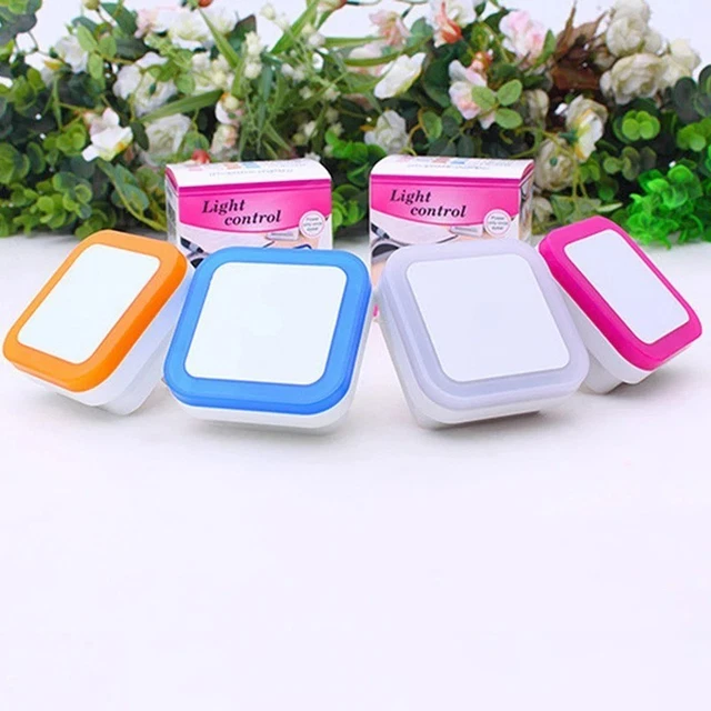 2X AUTOMATIC LED Night Light Plug in Energy Saving Dusk Dawn Sensor ...