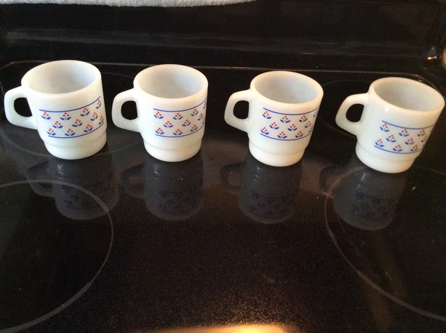 VINTAGE TERMOCRISA 4 Cups / Mugs Flowers $45.00 - PicClick CA