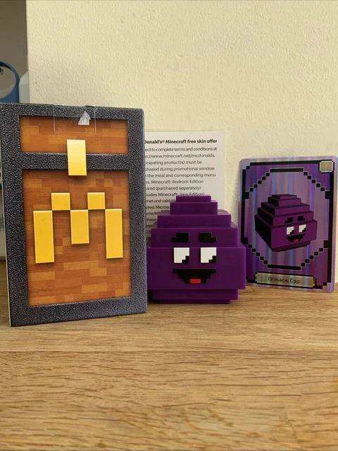 MCDONALD’S MINECRAFT GRIMACE Egg Toy With Code Card Unused Box Sealed £ ...
