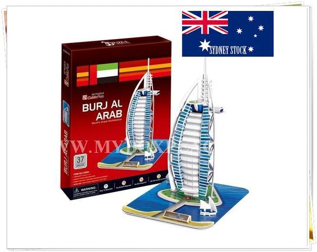 BURJ AL ARAB (UAE) DIY Educational 3D Puzzles Jigsaw Kids Adult 44 ...