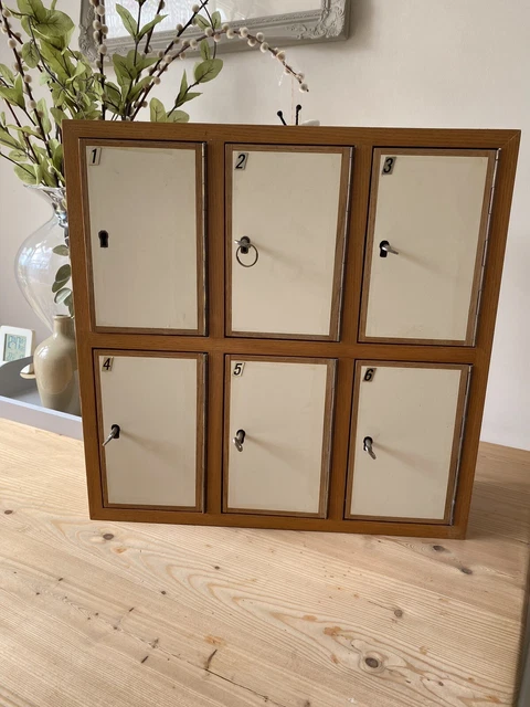 WOODEN PIGEON HOLE Lockable Cabinet Safe Keeping Of Valuables £85.00 ...
