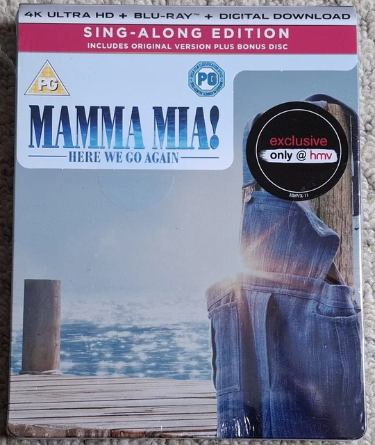 MAMMA MIA HERE We Go Again Steelbook 4K Ultra Hd + Blu-Ray New & Sealed Hmv EUR 10,67 - PicClick IT