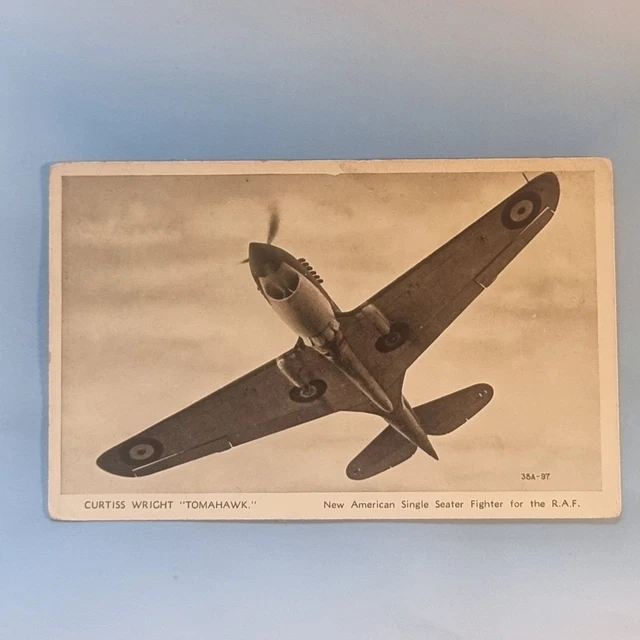 WW2 AIRCRAFT POSTCARD C1940 RAF Cutiss Wright Tomahawk Fighter EUR 8,49 ...