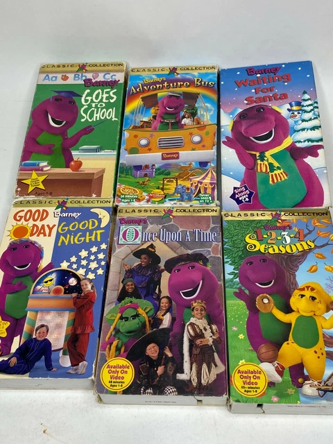 BARNEY CLASSIC COLLECTION VHS Lot (6) Rare Sing-Alongs Good Day Night ...