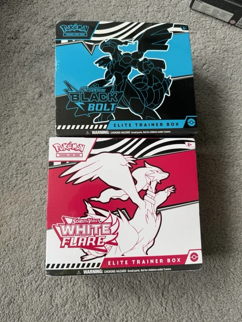 POKEMON BLACK BOLT & White Flare Elite Trainer Boxes ETB - SEALED $224. ...