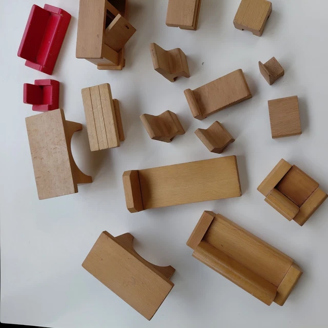 BUNDLE WOODEN DOLLS House Furniture in Good Condition £1.16 - PicClick UK