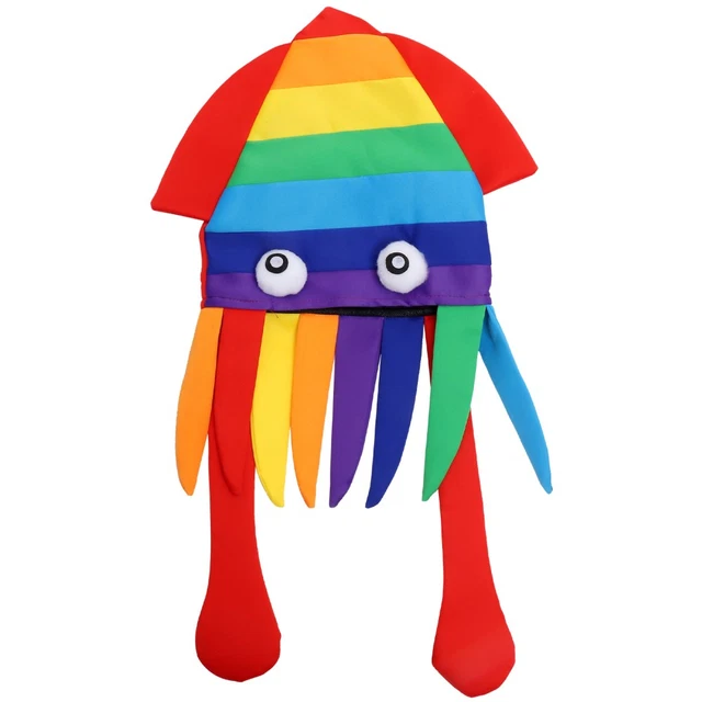 SQUID HAT PROP Children's Cartoon Octopus Headgear Funny Hats Costume ...