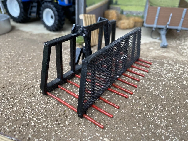 MODELLI AGRIUM / Modellista Metallo Bianco Push Pull Buck Rake Graffio ...