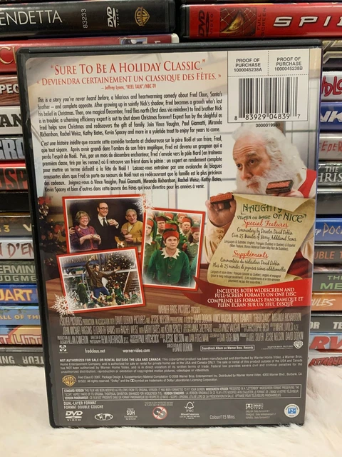 FRED CLAUS DVD Vince Vaughn Paul Giamatti Family Holiday Comedy ...