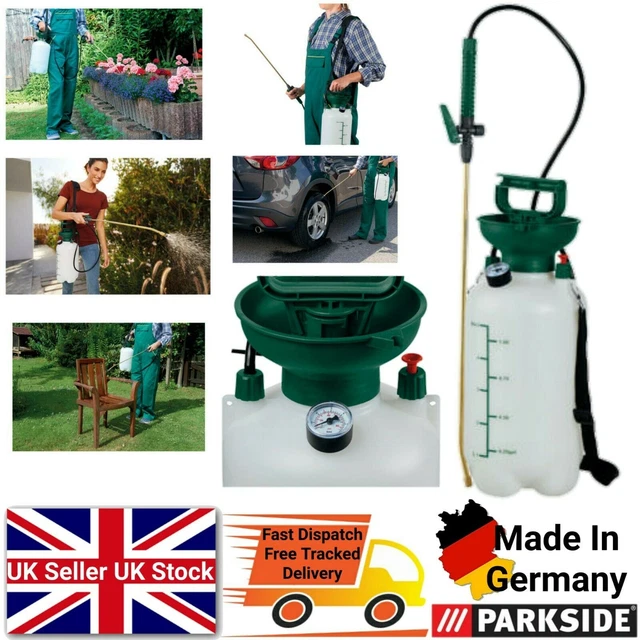 PARKSIDE 5L GARDEN Pressure Sprayer Water Chemical Weed Spray Pump ...