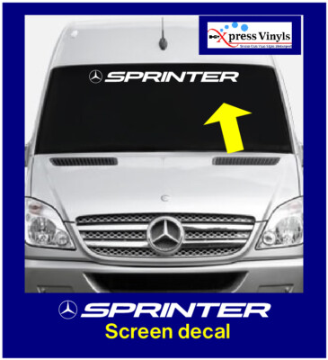 MERCEDES SPRINTER WINDSCREEN decal. Sprinter van screen sticker graphic ...