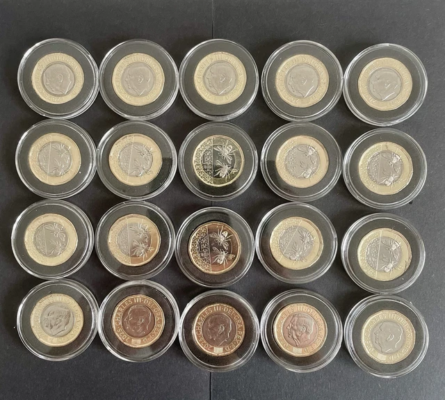 2025 KING CHARLES Bee Capsuled 20 Coins One Pound £1 Coin Collection ...