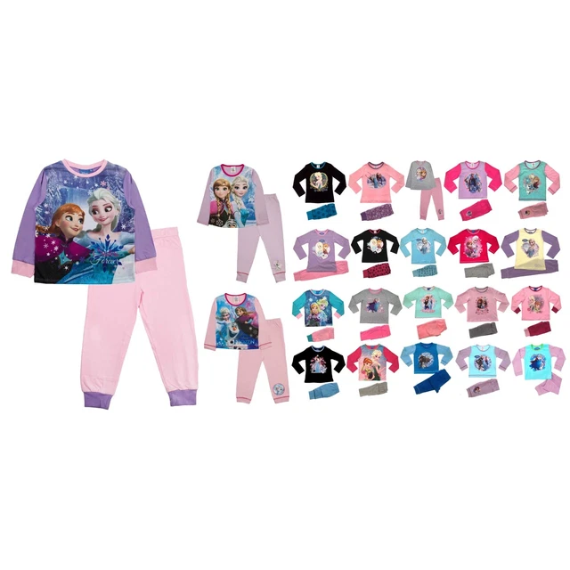 DISNEY FROZEN QUEEN Elsa Princess Anna Olaf Pyjamas kids Girls Pjs Set ...