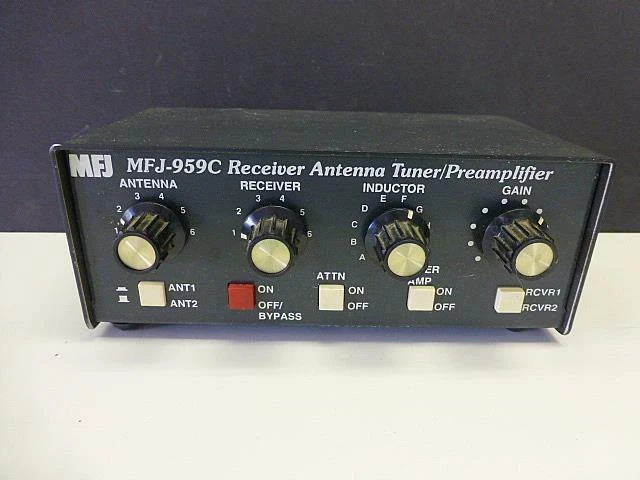 MFJ-959C RECEIVER ANTENNA Tuner Preamplifier Preamp for Ham and CB EUR ...