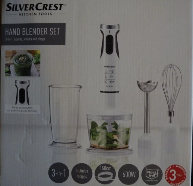 SILVERCREST HAND BLENDER Set - 3-in-1: blends, whisks and chops £30.99 ...