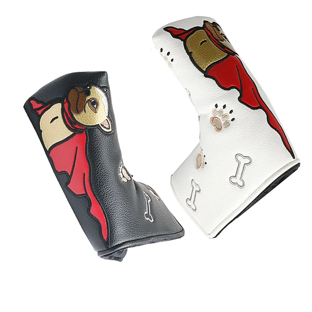 1PC CARTOON CUTE Dog Bones Golf Blade Putter Headcover Magnetic Club ...