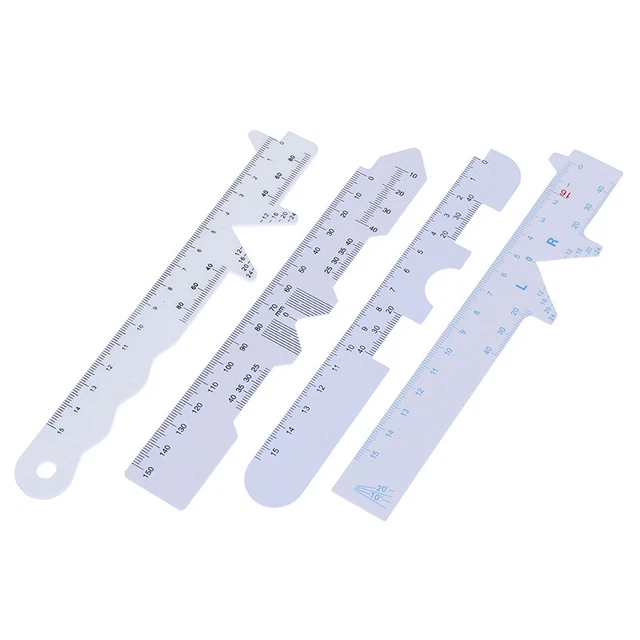 4 TYPES 4PCS/SET White Eye Straight Edge PD Ruler Pupillary Distance ...