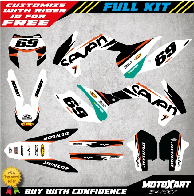 CUSTOM GRAPHICS FULL Kit to Fit KTM EXC 2014 2015 2016 GLOBAL STYLE ...