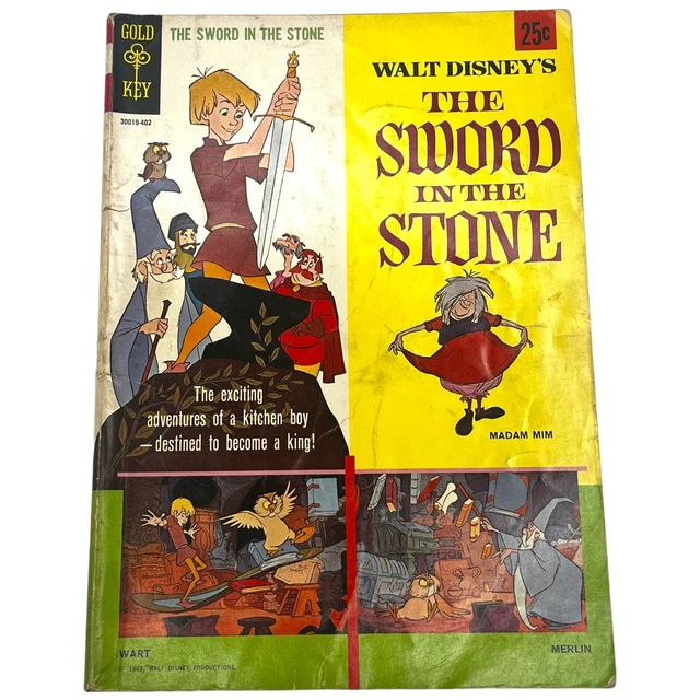 WALT DISNEY'S THE Sword In The Stone Comic 1963 Gold Key Vintage Comic ...