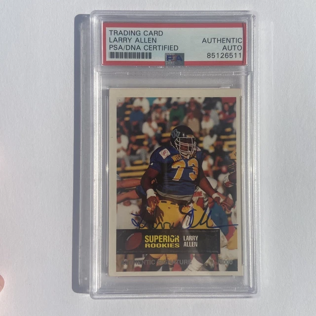 CARTE À COLLECTIONNER autographe signée Larry Allen dalle d'ADN PSA ...