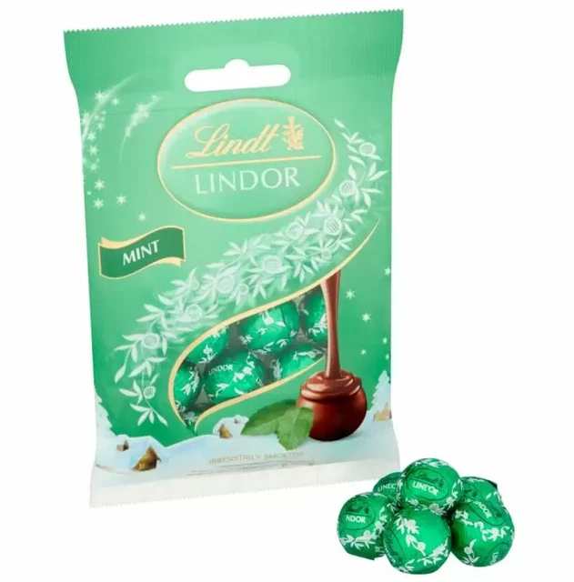 LINDT LINDOR MINT Mini Truffles | 10 x 80g bags | discontinued | bb 31 ...
