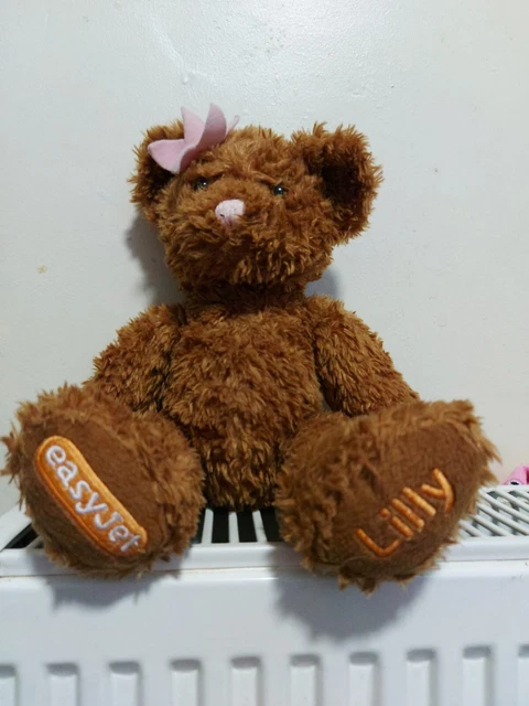 LIMITED EDITION LILLY Teddy Bear EasyJet Plush Soft Toy Beanie £11.99 ...