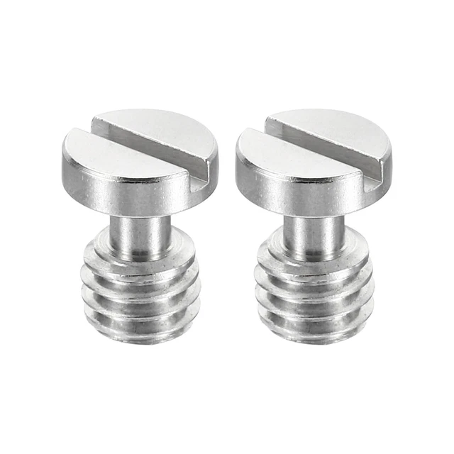 2PCS 3/8&-16 THREAD 16mm Length Camera Fixing Screw Flat Slot Tripod Screws $16.07 - PicClick AU