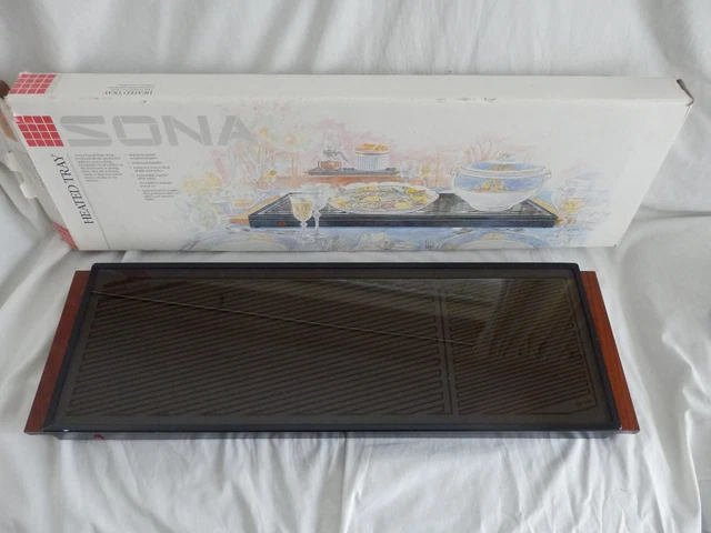 SONA FOOD WARMER Heated Tray / Hot Plate Boxed £24.99 - PicClick UK