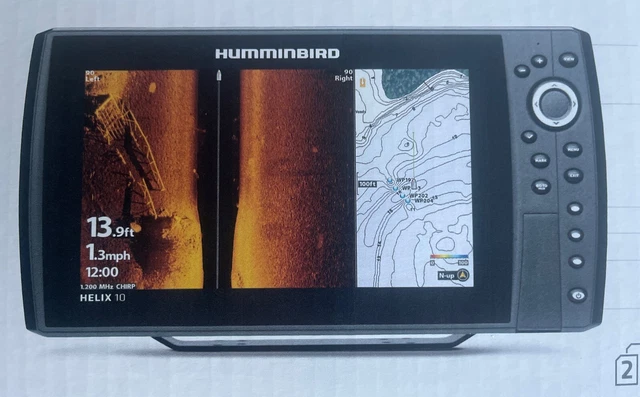 HUMMINBIRD HELIX 10 Chirp Mega Si+ GPS G4N Fishfinder w/Mega Transducer ...