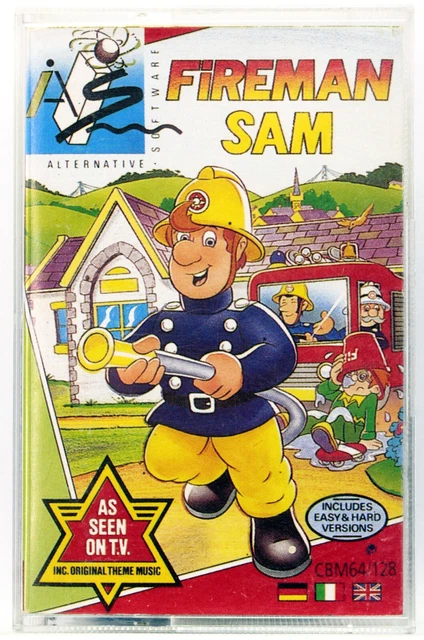 FIREMAN SAM THE Hero Next Door 1991 Commodore 64 C64 Gioco Usato Ita ...