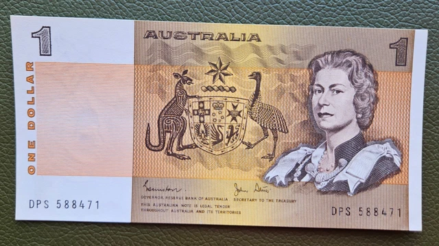 1982 $1 BANKNOTE australian. Last prefix. very rare, a UNC $35.00 ...