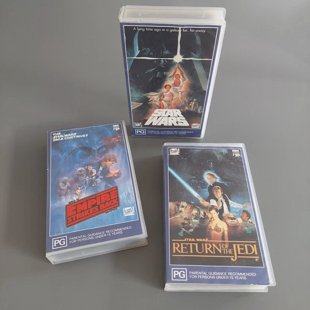 STAR WARS ORIGINAL Trilogy Australian CBS FOX Video Cassette Tapes Pal ...