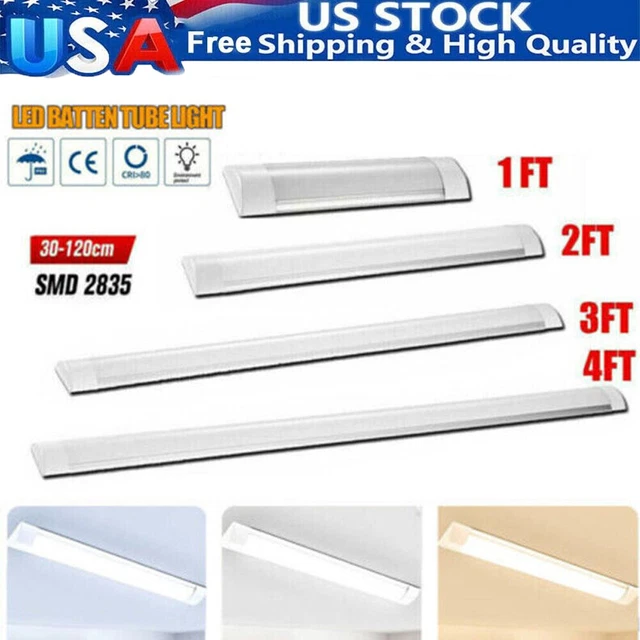 1FT/2FT/3FT/4FT LED STRIP Lights Batten Tube Light Garage Workshop ...
