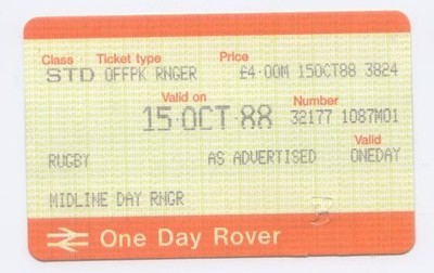 VINTAGE BRITISH RAIL Midline Day Ranger ticket (1988) £1.00 - PicClick UK